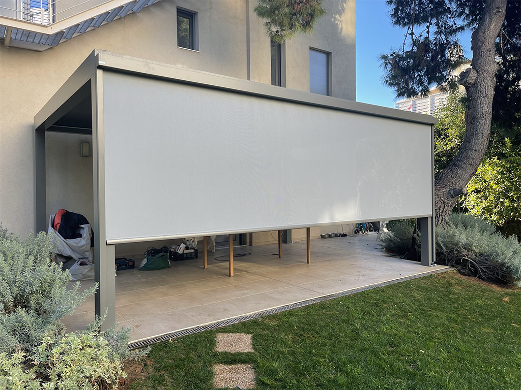 Βιοκλιματική Πέργκολα με LED & Vertitex II zip στην Βούλα ...