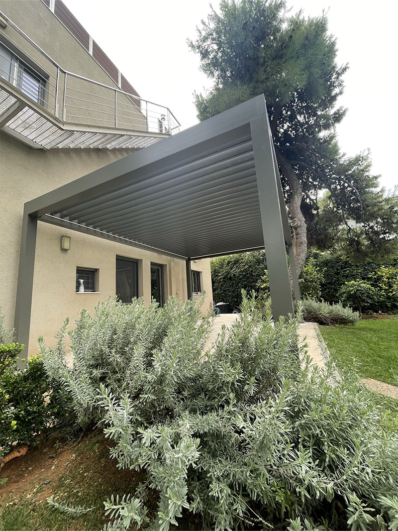 Βιοκλιματική Πέργκολα με LED & Vertitex II zip στην Βούλα ...