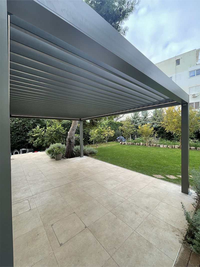 Βιοκλιματική Πέργκολα με LED & Vertitex II zip στην Βούλα ...