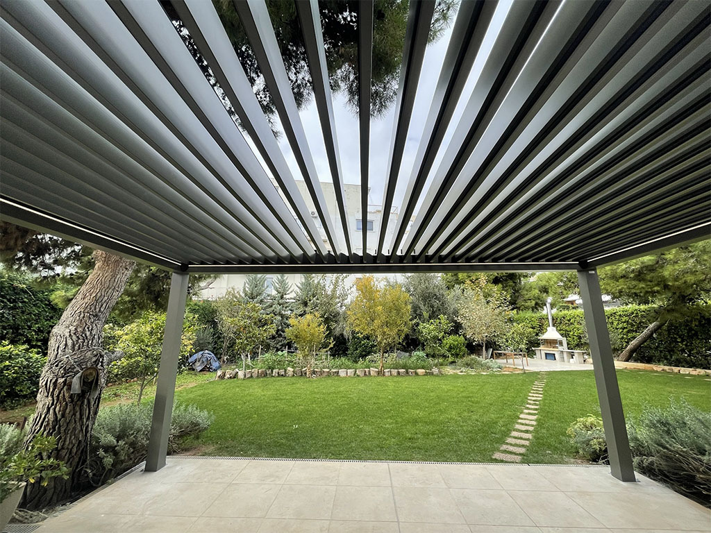 Βιοκλιματική Πέργκολα με LED & Vertitex II zip στην Βούλα ...